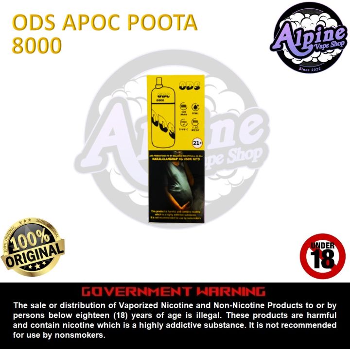ODS Apoc Poota 8000 Disposable Vape Pod | Lazada PH