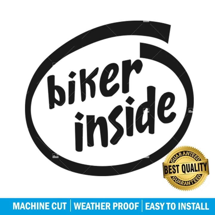 Biker Inside Vinyl Windshield Decal Car Sticker | Lazada PH