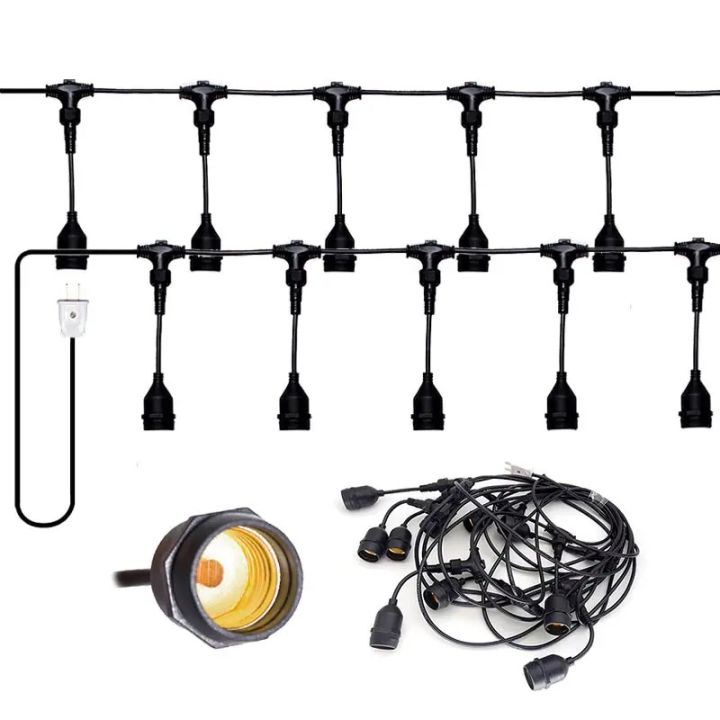 String Light Outdoor light E27 LED Patio String Light Hanging Light ...
