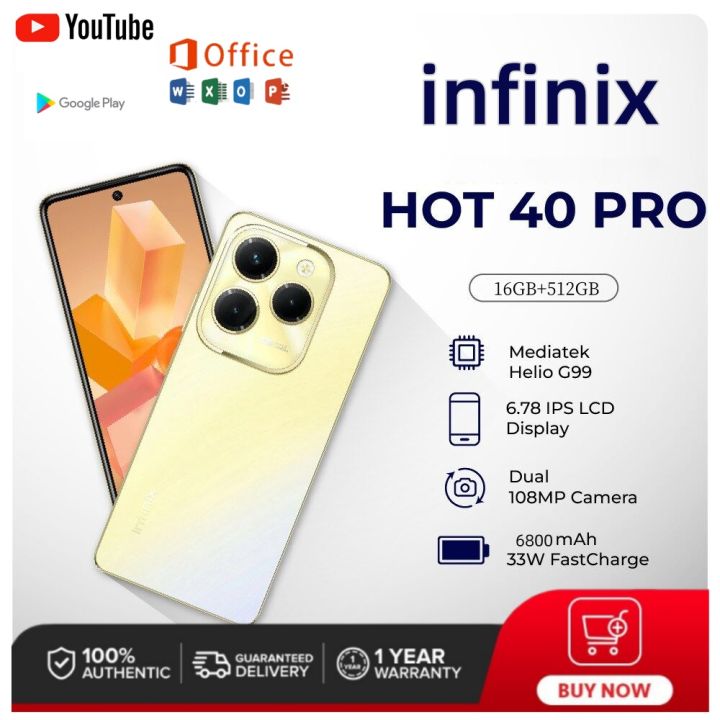 【Beli 1 Gratis 6】 HP Mobile Asli Hot 40 Pro NFC Android Smartphone HP 7 ...