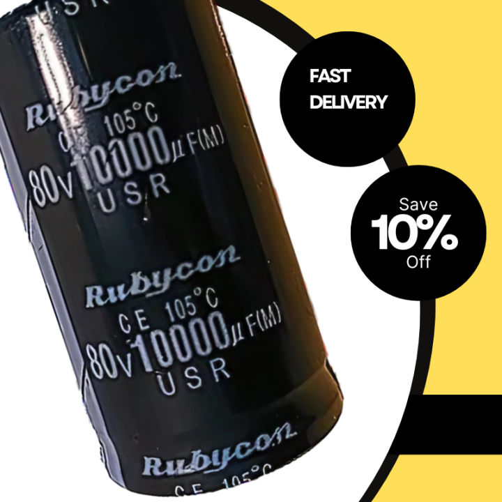 【Home&Living】 rubycon capacitor 10000uf 80v DC Electrolytic Capacitor ...