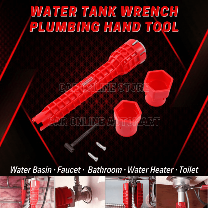 8in1 Multipurpose Flume Opener Wrench Plumbing Tool Faucet Sink Basin ...