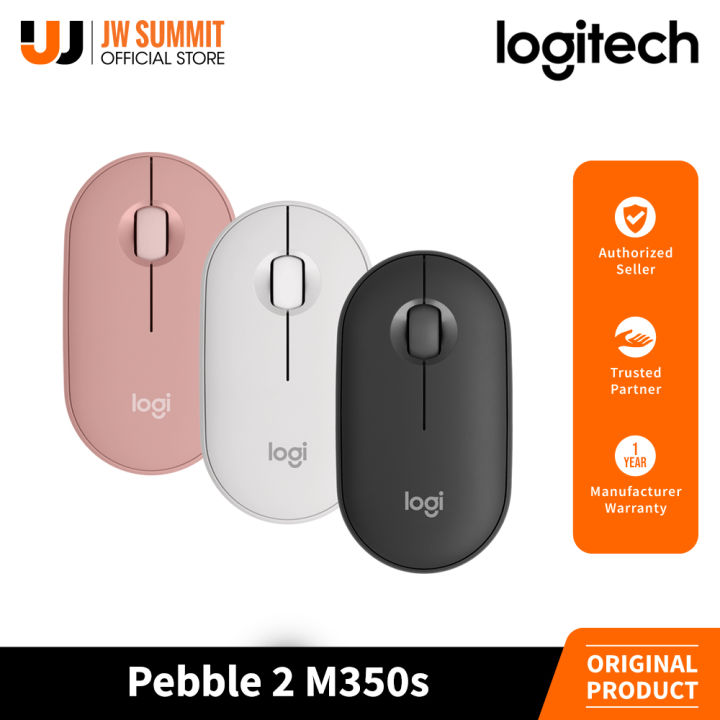 Logitech Pebble Mouse 2 M350s Slim Compact Bluetooth Wireless Mouse ...