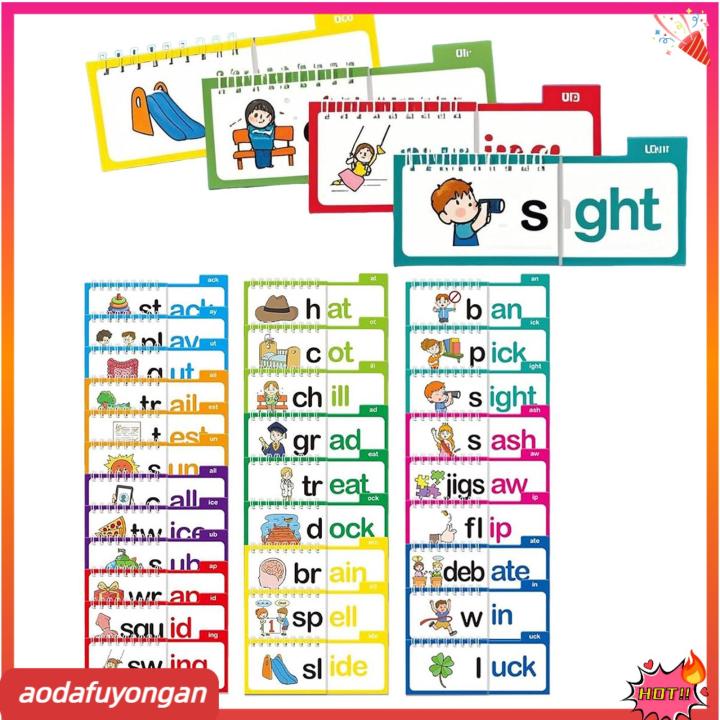 Word Family Flash Cards Interactive Learning Reading Book Interactive ...