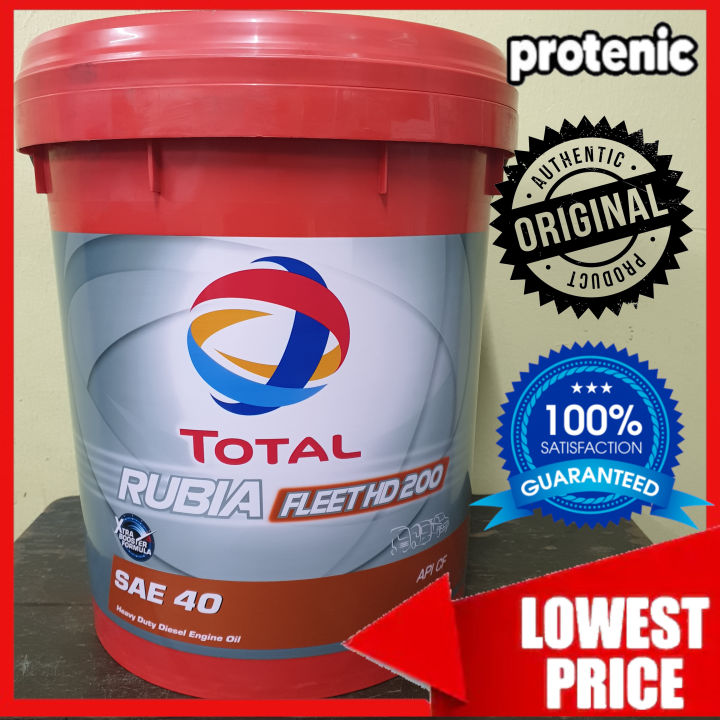 Total Rubia Fleet HD 200 SAE 40 (18L) API CF Heavy Duty Diesel Engine ...