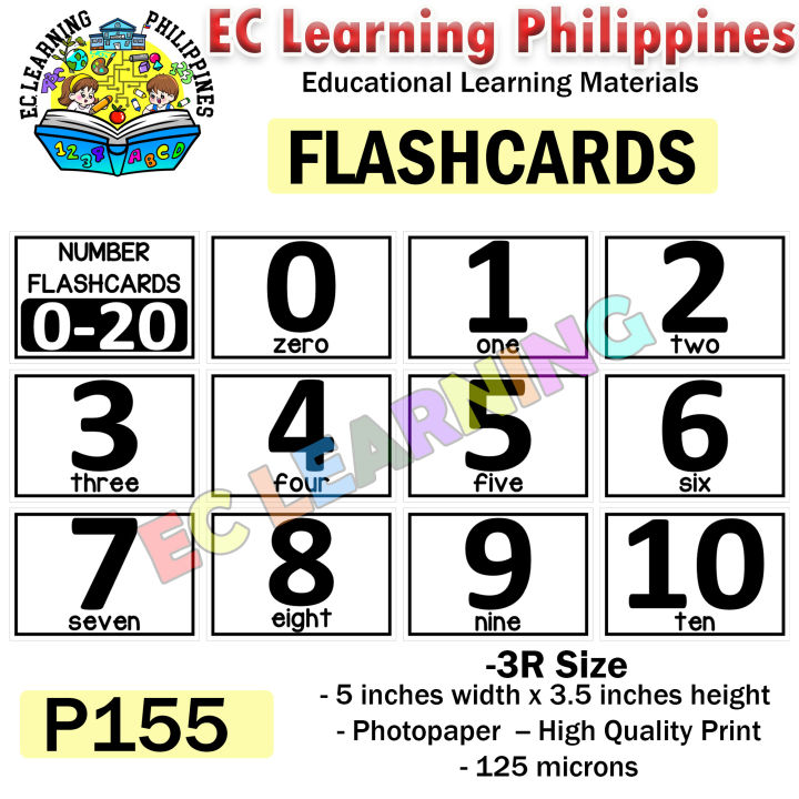 Laminated NUMBERS Flashcards | Lazada PH