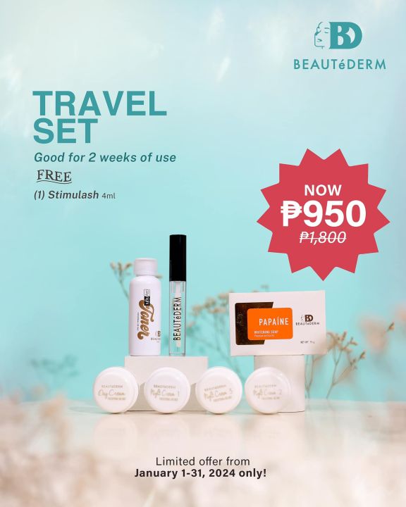 Buy BEAUTeDERM Travel Set free Stimulash 4ml for 950php only! | Lazada PH