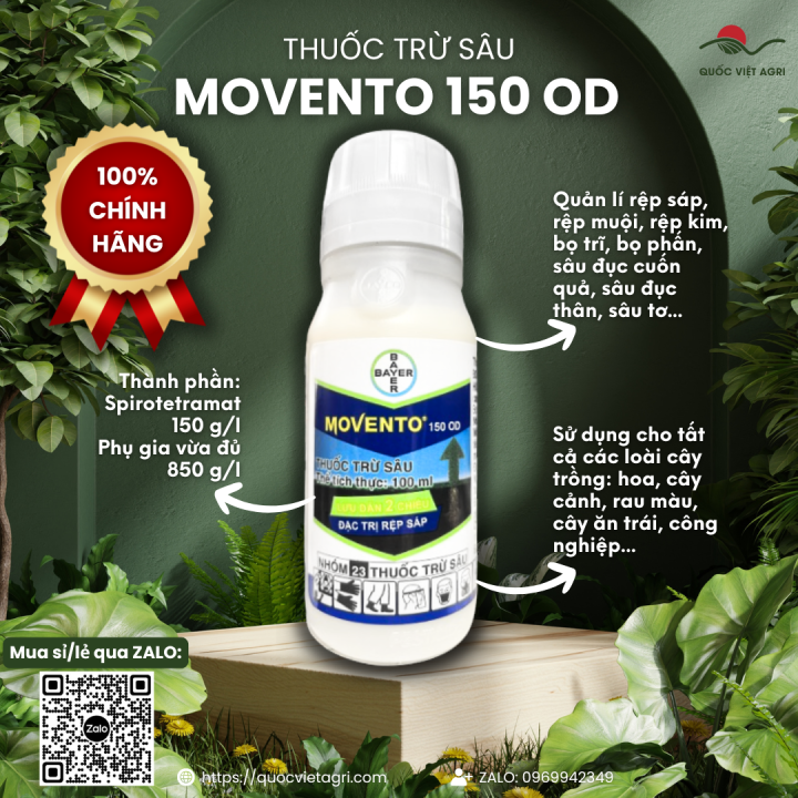 Thuốc trừ sâu MOVENTO 150 OD (chai 100ml) - Spirotetramat 150g/l Trừ ...