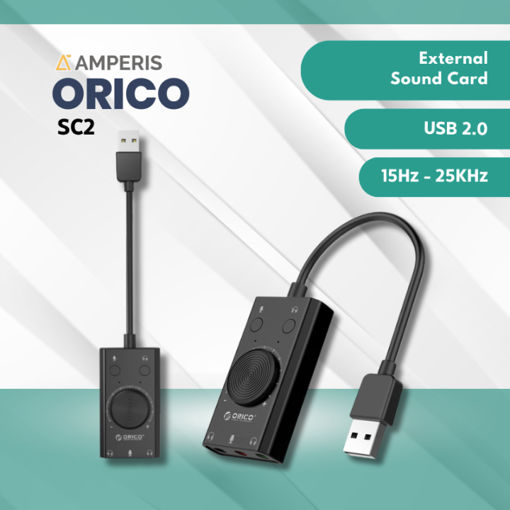 Orico SC2 External Sound Card 3 Port | Volume knob and Mute | Lazada ...