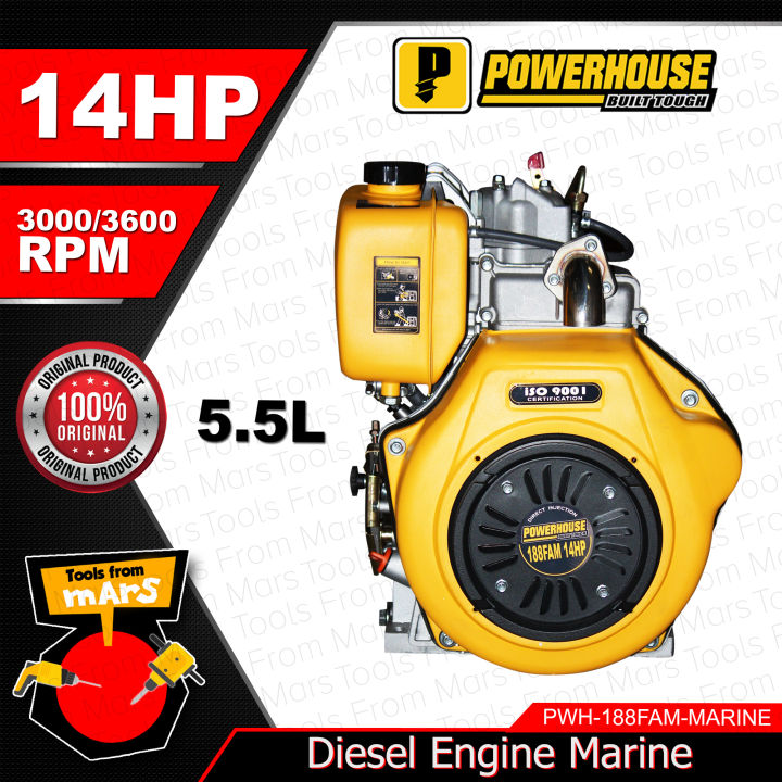 POWERHOUSE Diesel Marine Standard Speed Engine 12HP | 14HP 3,600RPM ...