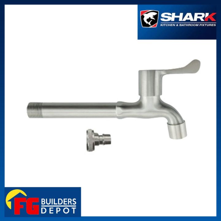 SHARK SP-127 STAINLESS 304 WALL FAUCET 1/2X6 COLD LINE | Lazada PH