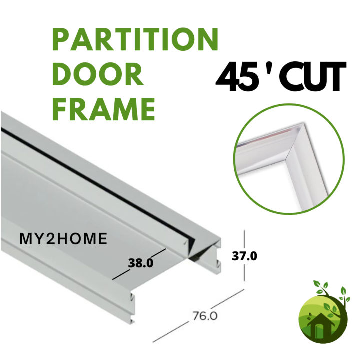 Partition Frame Pintu (1set) /Door Jamb Aluminium/ Partition Besi ...
