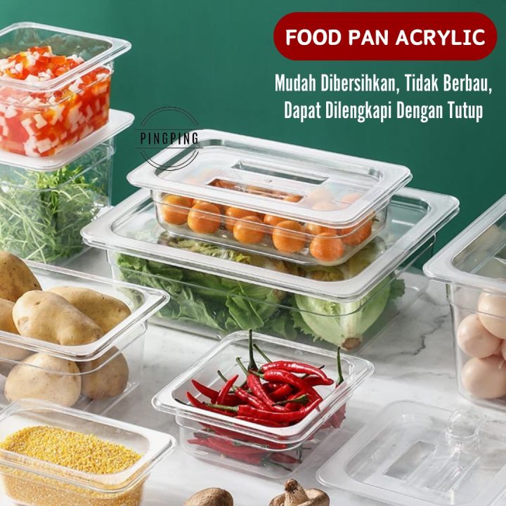 Food Pan Polycarbonate PCC / Food pan tempat makanan plastik transparan ...