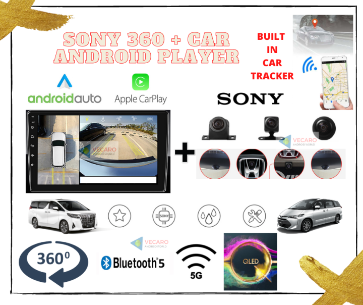 VECARO 6GB+128GB 9/10INCH ANDROID PLAYER +360 BIRD VIEW 2D&3D VIEW SONY ...