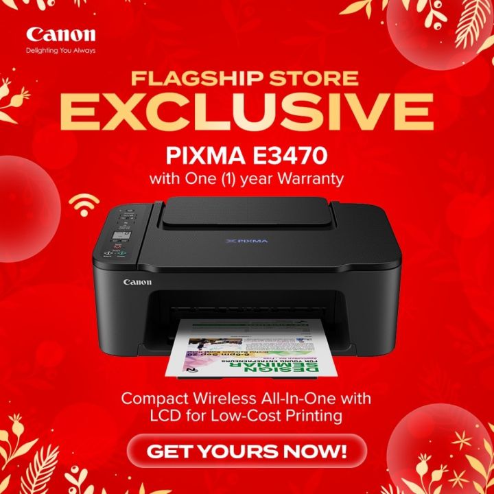COD Canon PIXMA E3470 Wireless All-In-One Printer (Flagship Store ...