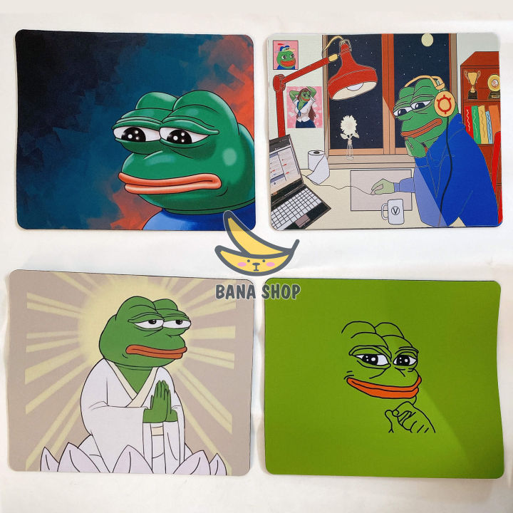 Miếng lót, bàn di chuột ếch xanh Pepe sad frog siêu bựa dành cho vozer ...