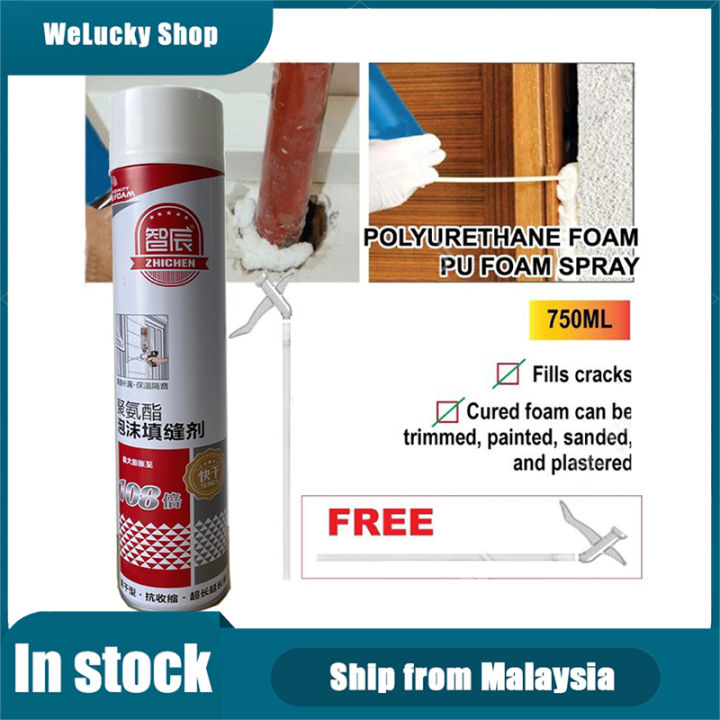 Polyurethane Foam PU Foam Spray 750ml Penampal Lubang | Lazada