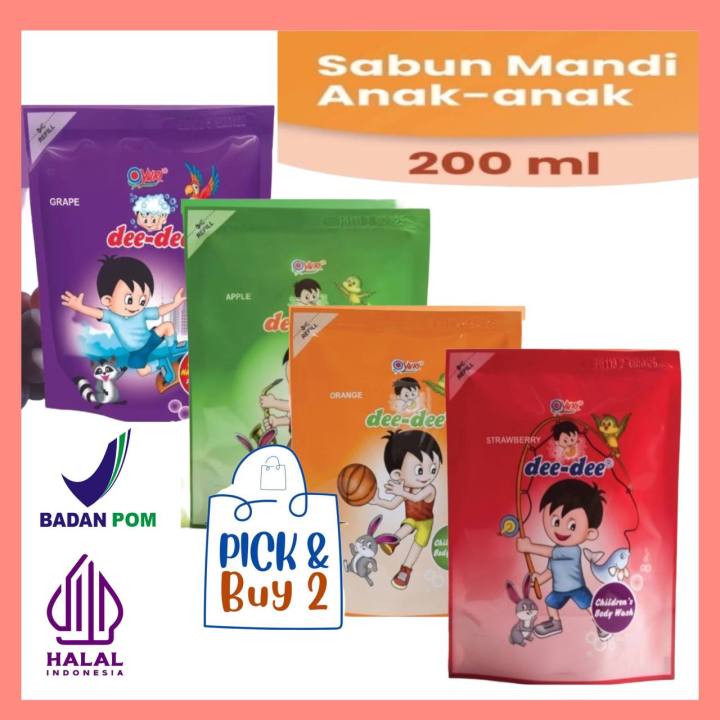 Dee Dee Children Body Wash 200ml Refill DeeDee Sabun Mandi cair Anak ...