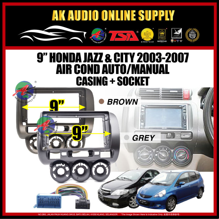 Honda City & Jazz 2003 - 2007 ( Manual AirCond ) Android Player 9” inch ...