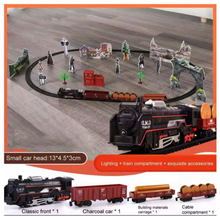 Train Toy Set Simulation Electric Track Classical Model Toy High-Speed ...