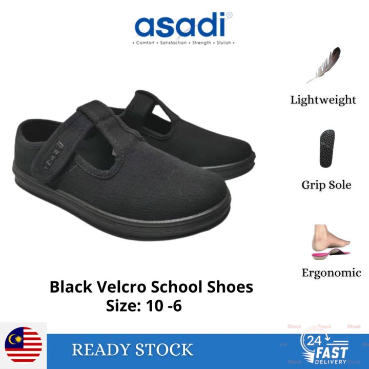 ASADI Black School Shoe 3-6545 | Kasut Sekolah Hitam ASADI [Fast ...