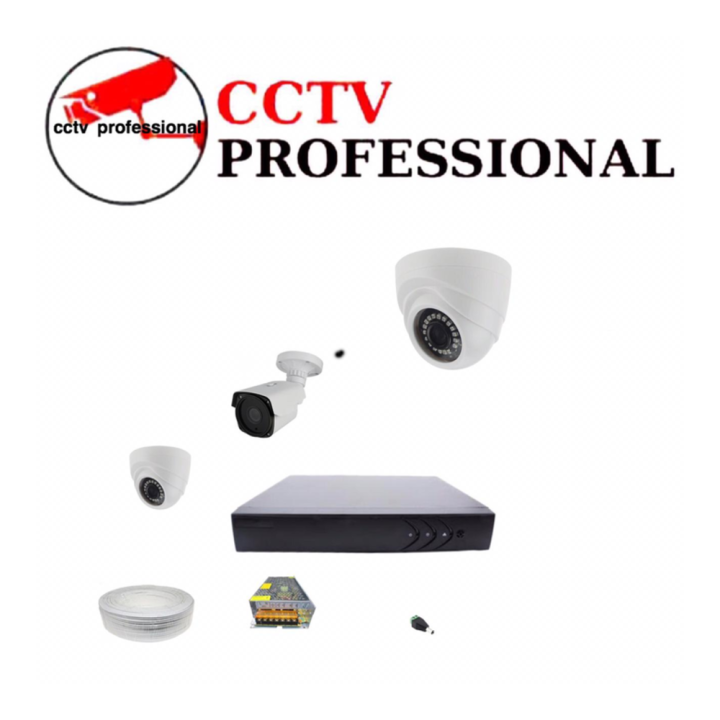 PAKET CCTV 3 CAMERA 4K ULTRA HD 5MP IND OUT LENGKAP PLUS HDD 2TB ...