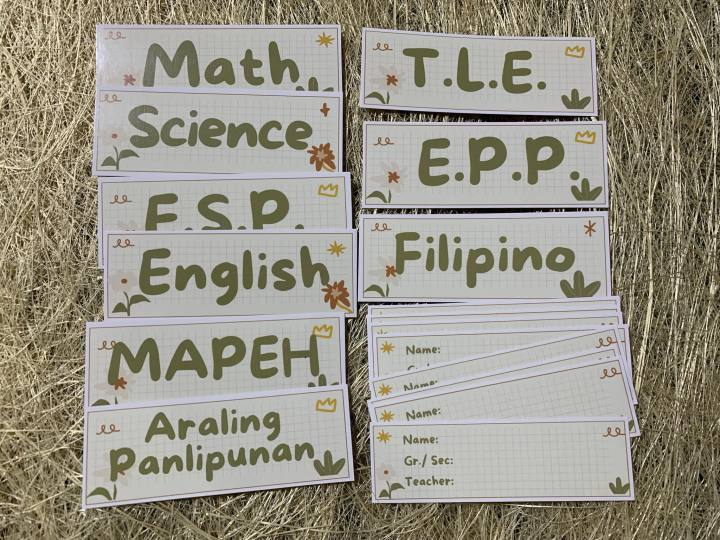 Cute Aesthetic Subject and Blank Name Sticker Set | Lazada PH