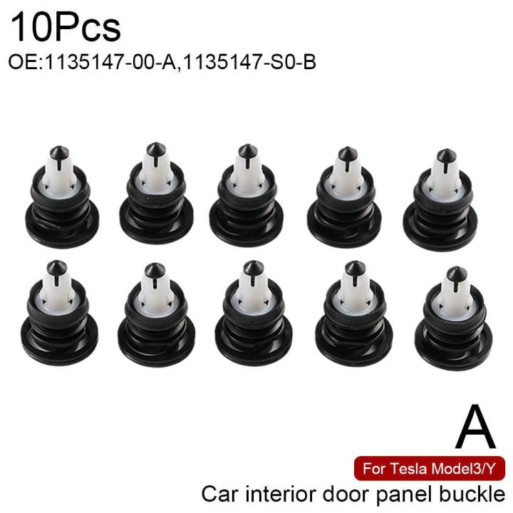 หัวเข็มขัดแผงประตูภายในสำหรับ Tesla Model Y 3คลิปติดแผงด้านในหลอดไฟ ...