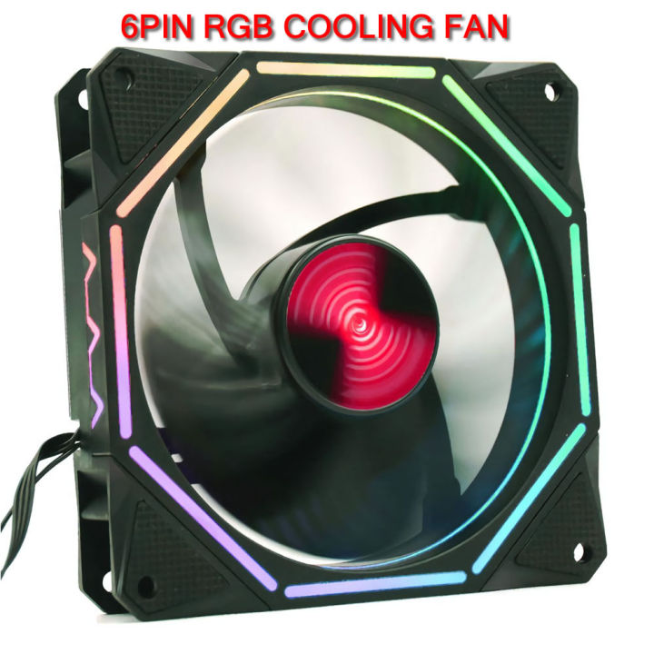 Computer Case PC 6pin Cooling Fan Light Bar RGB Adjust LED Lamp Strips ...