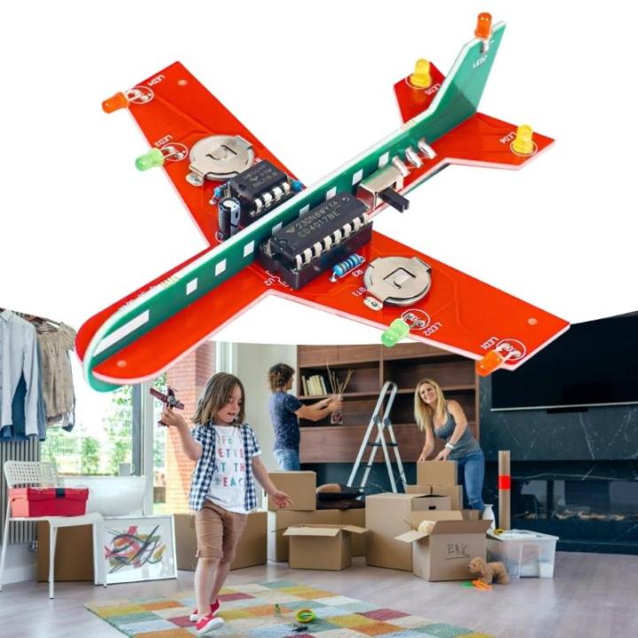 Máy bay nhỏ đèn LED chớp Kit lắp ráp dễ dàng cd4017 dòng chảy đèn bảng ...