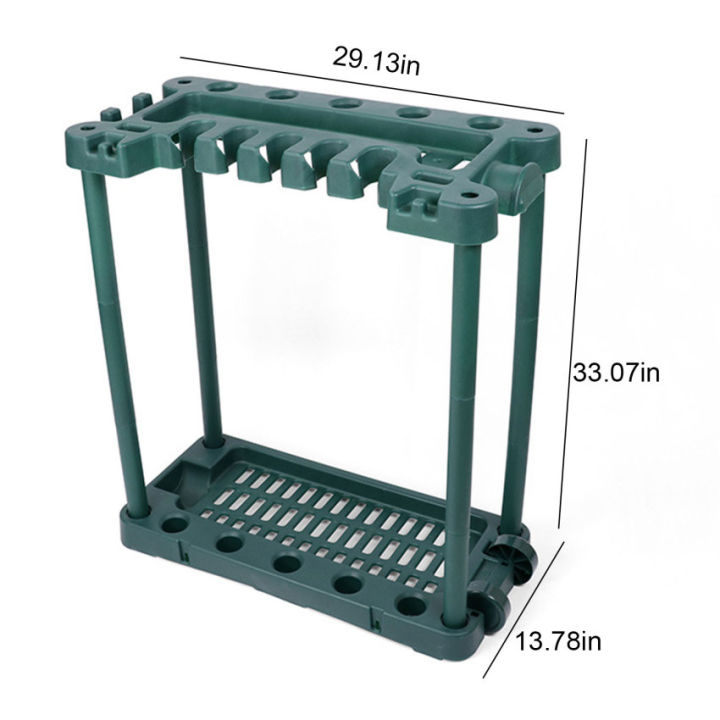 Rolling Garden Fits 40 Tools Storage Rack Tower , Garage Storage, Green ...