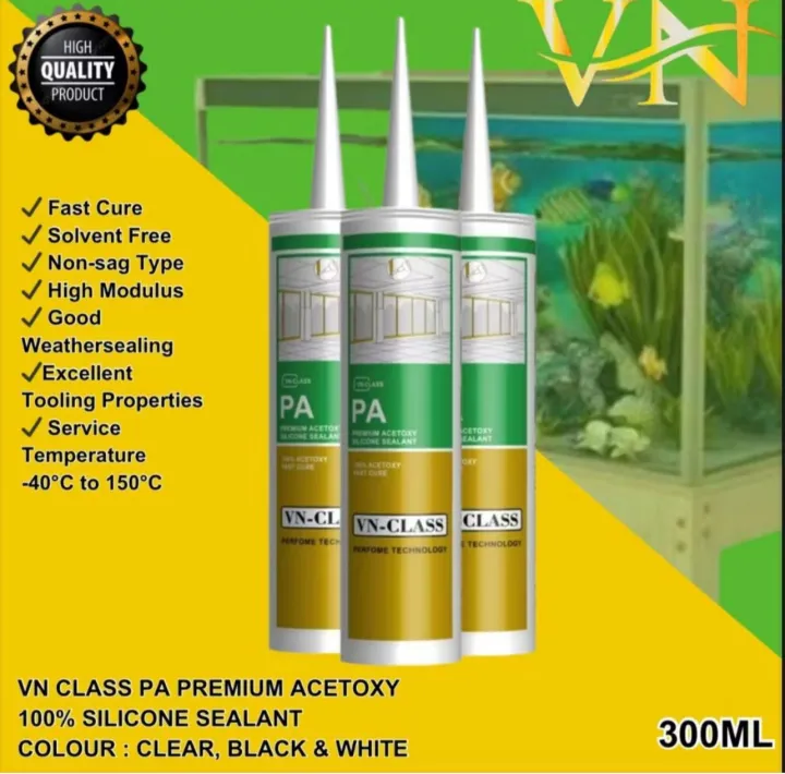Lem Silikon Kaca/Wall-panel Batten/UPVC VN CLASS PA Silicone Sealant ...