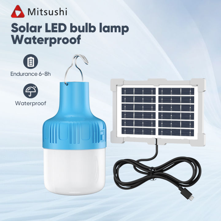 Mitsushi Portable Solar Energy Panel Lighting LED Solar Bulb Light ...