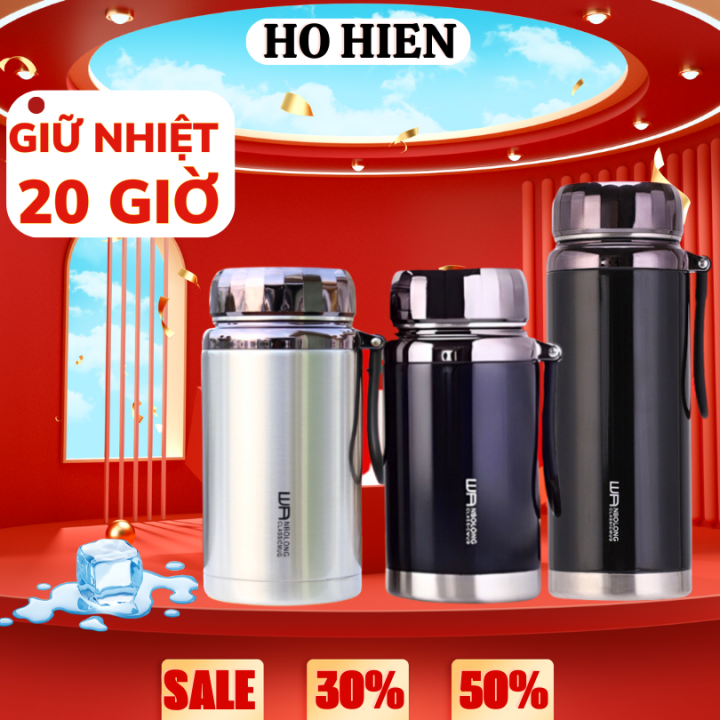 Bình giữ nhiệt inox kim cương baoL inox 304 dung tích 1500ml 2 lớp cách nhiệt giữ nóng lạnh cao ...