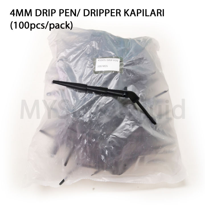 [100pcs] 4mm drip pen dripper for 3/5mm LDPE Micro Tube | Lazada