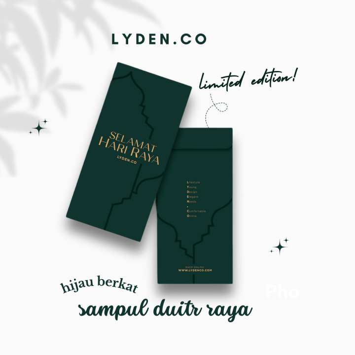 Lyden.co-2024 Sampul Duit Raya Hijau Berkat/ Sampul Raya/ Sampul Duit ...