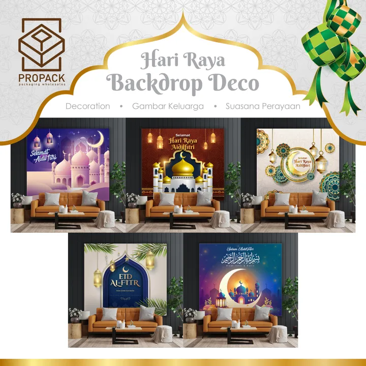 Hari Raya Family Photography Background Decoration /backdrop Hari Raya ...