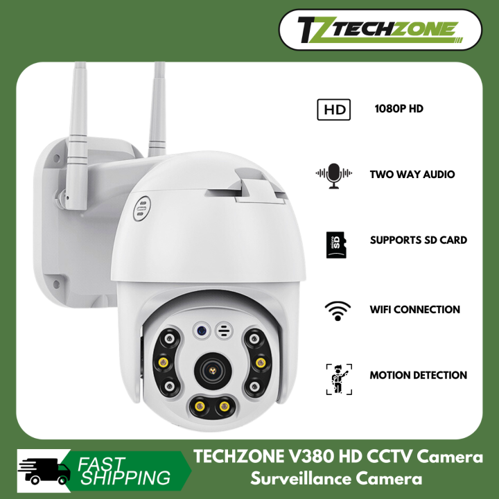 TECHZONE V380 HD CCTV Camera Surveillance Camera 1080P Outdoor Security ...