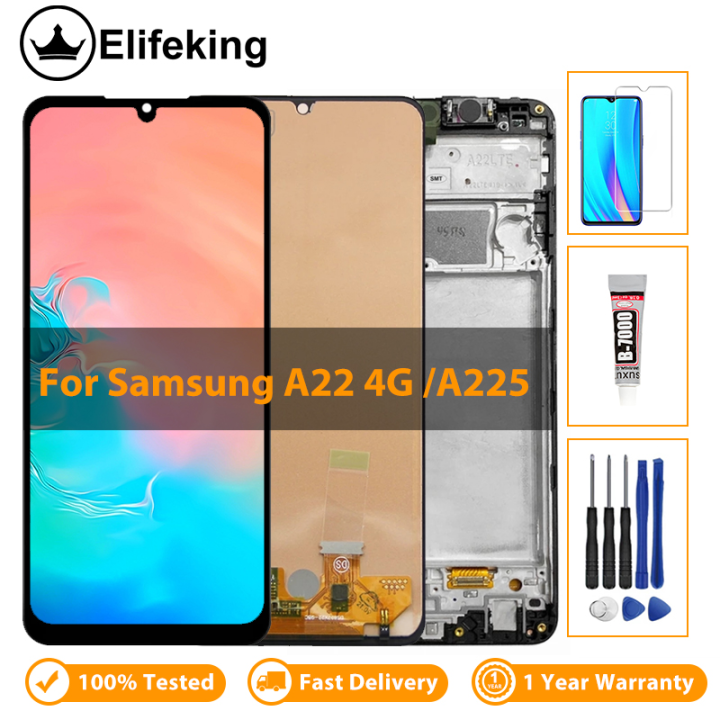 100% Tested For Samsung Galaxy A22 4G A225 LCD Display Touch Screen ...
