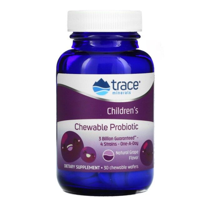 Trace Minerals, Children's Chewable Probiotic, Concord Grape, 30 ...