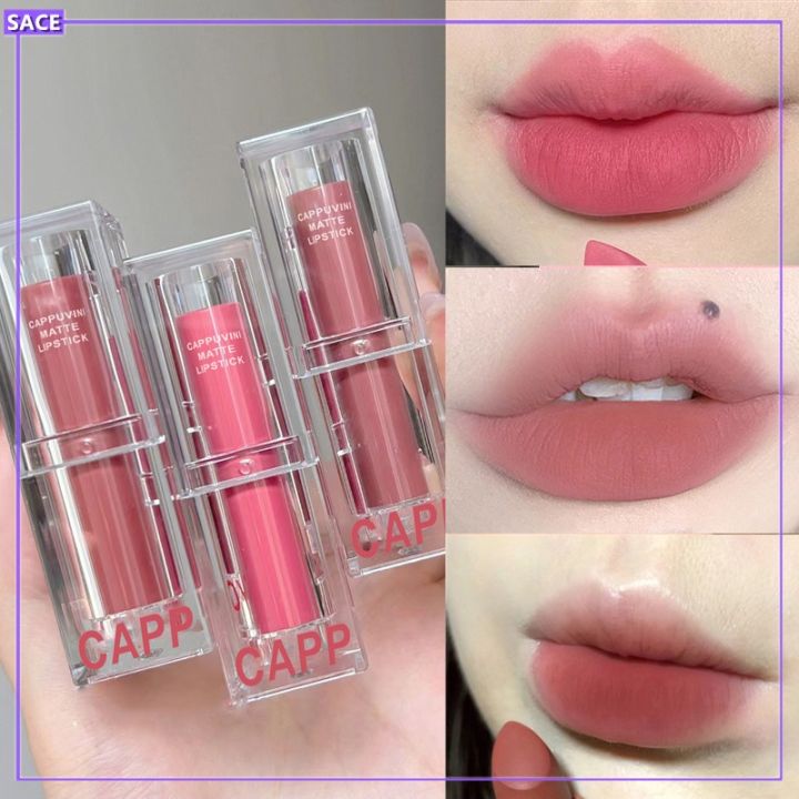 Cappuvini Matte Lipstick Misty Kiss Lock Color Silky 24H Long Lasting ...