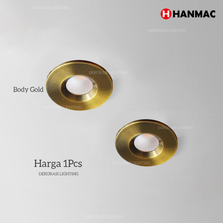 Lampu downlight led 3w cree mini body gold sorot lebar spotlight dekor ...