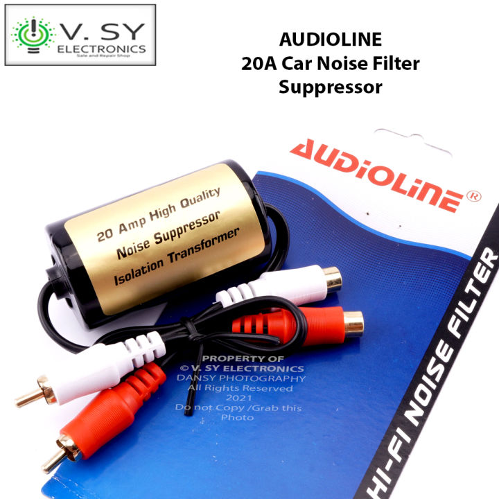 Audioline 15A / 20A Car RCA Audio Noise Static Filter Ground Loop ...