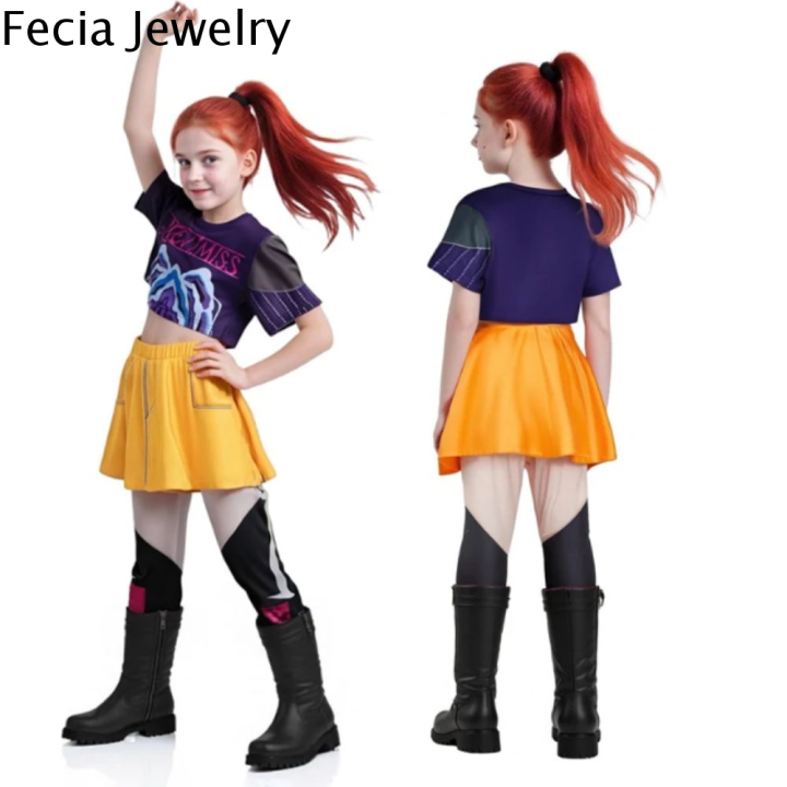 FECIA Elegant Dress Demon Hunters Cosplay Costume 3D Printed Pattern ...