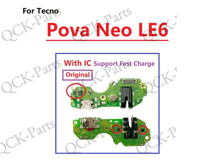 สำหรับ Tecno Pova Neo LE6 เดิม/สำเนา USB ชาร์จพอร์ต Board Dock ปลั๊ก ...