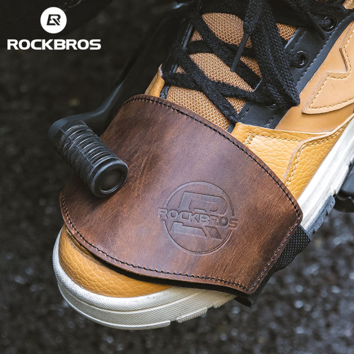 ROCKBROS Motorcycle Gear Shift Lever Pedal Shoes Protector Leather Anti ...