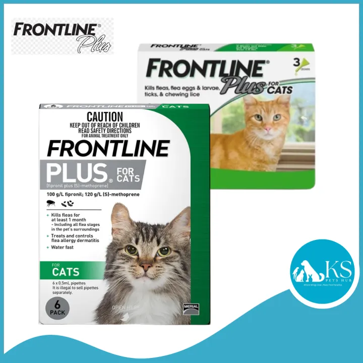 Frontline Plus Spot-on Fleas & Ticks Prevention For Cats 3s / 6s ...