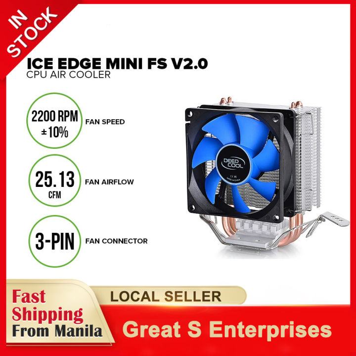 GSE Deep-cool MINI FS V2.0 Heatsink Fan CPU Cooler Intel and AMD Ryzen ...