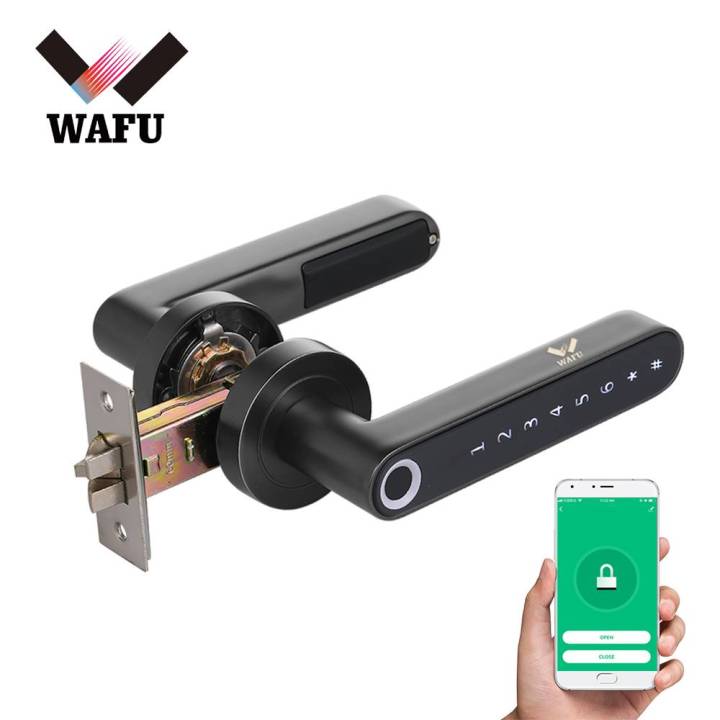 WAFU WF-016 Fingerprint Electronic Door Lock Smart Bluetooth | Lazada PH