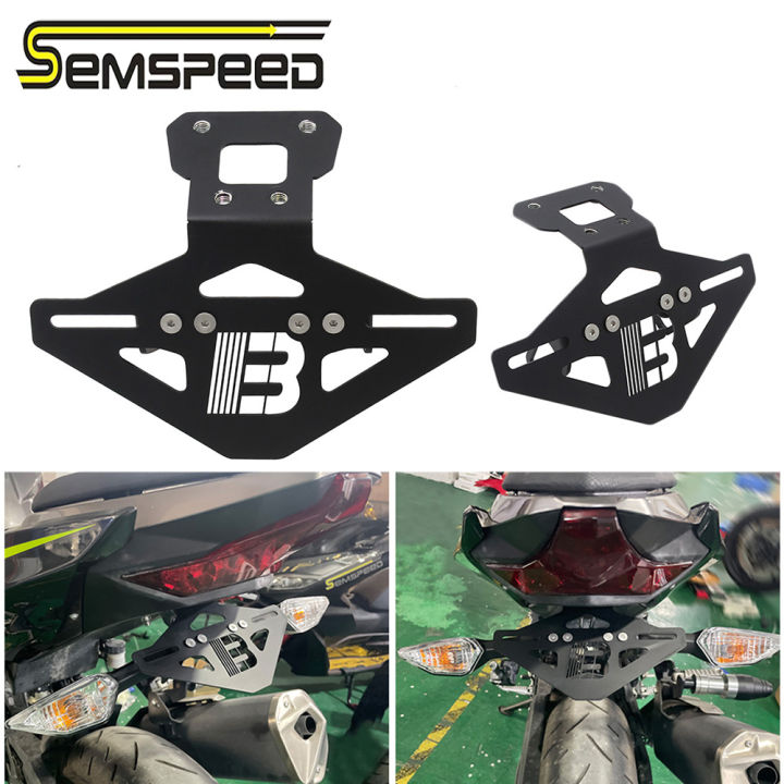 SEMSPEED Motorcycle Rear License Plate Holder Bracket Frame Tail Tidy ...